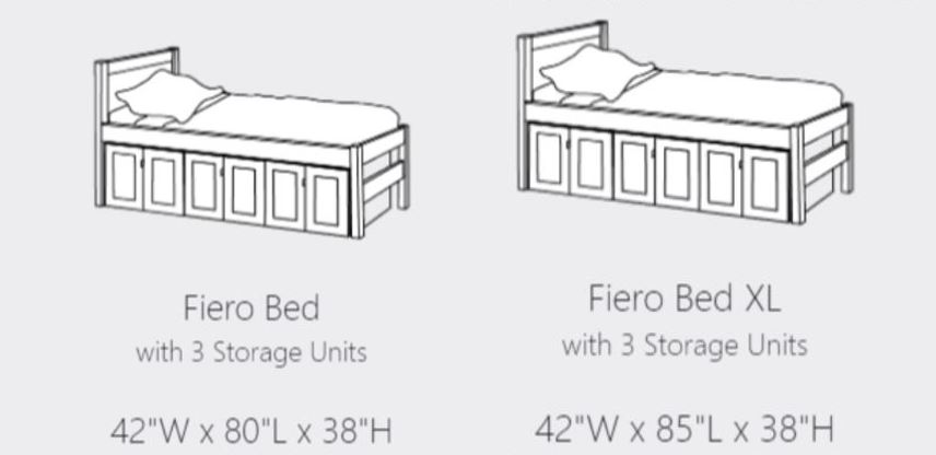 Custom, 3 Compartment Captains Fiero Storage Bed