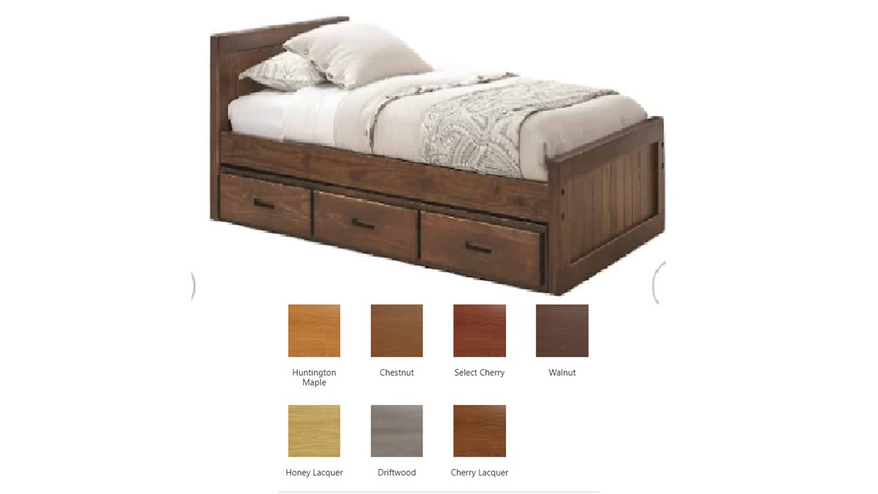 Classic Firehouse Bed with 3 drawer storage Twin or Twin XL